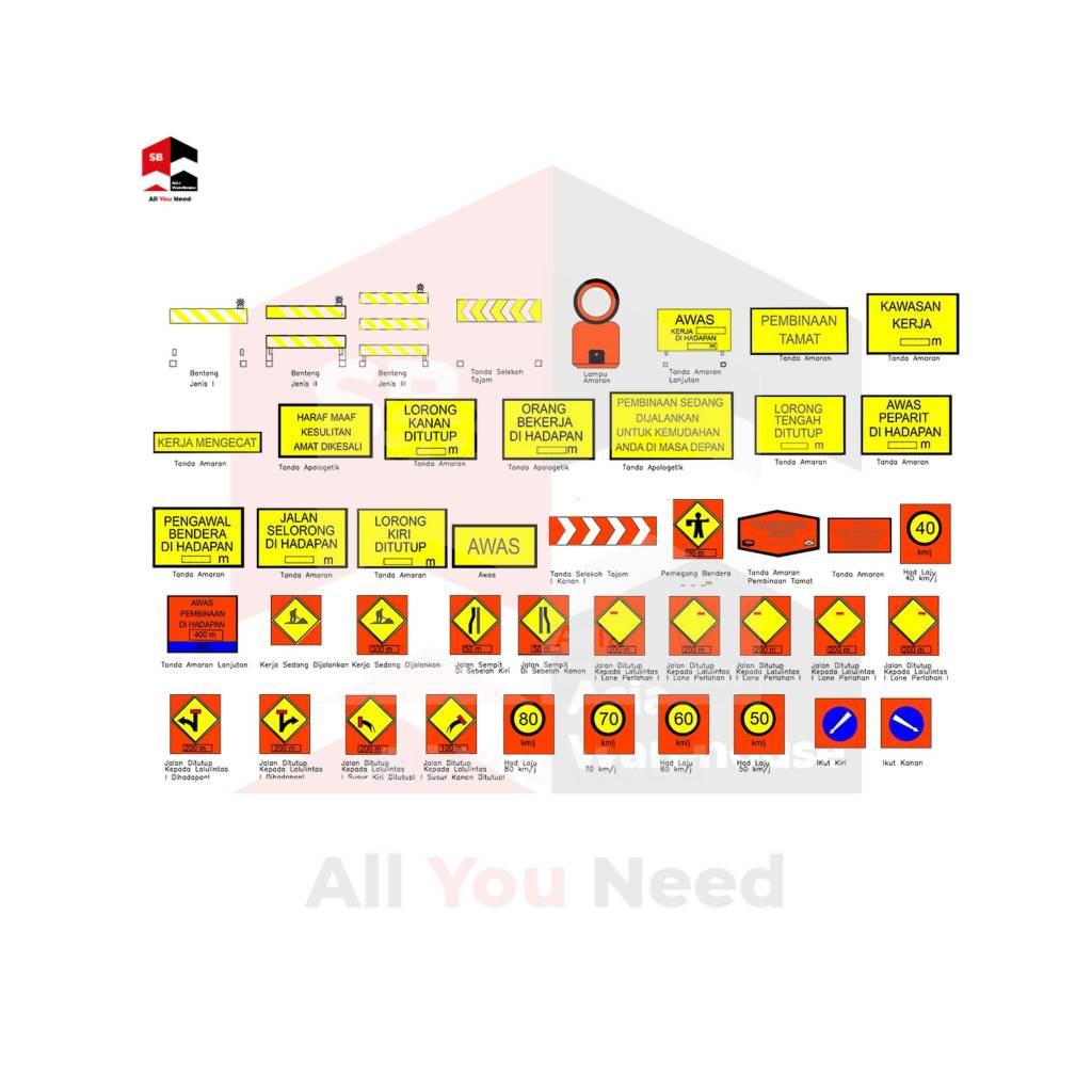 Road Signage Design & Production (SKU: AWRSRSARSDP01) - Asia Warehouse